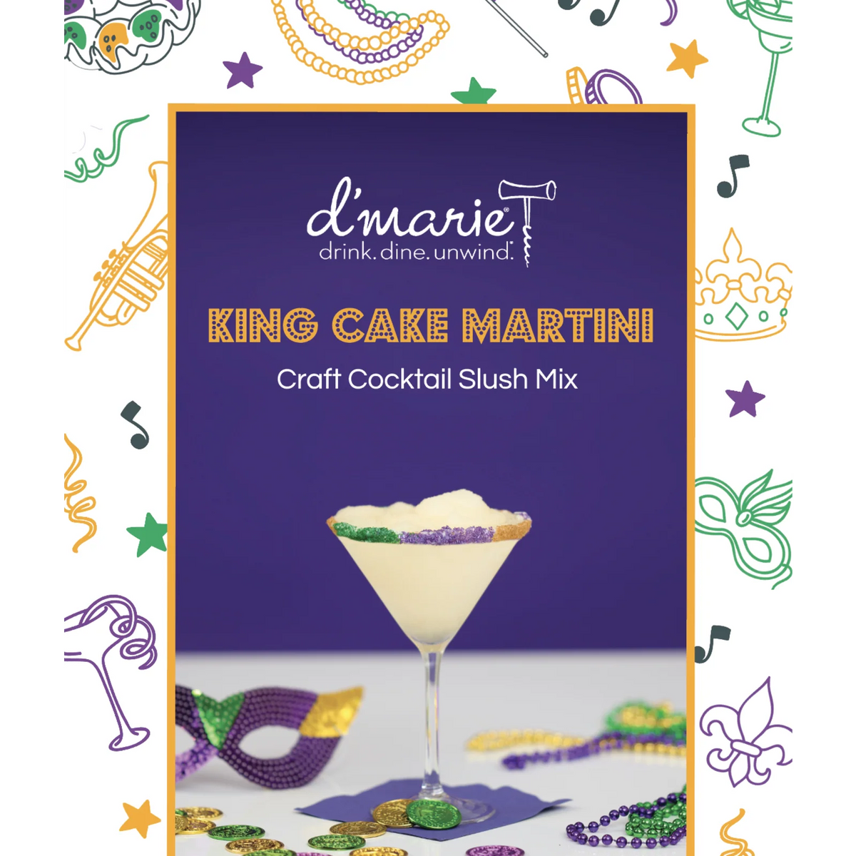 King Cake Martini 10oz Mix – Lucy Rose