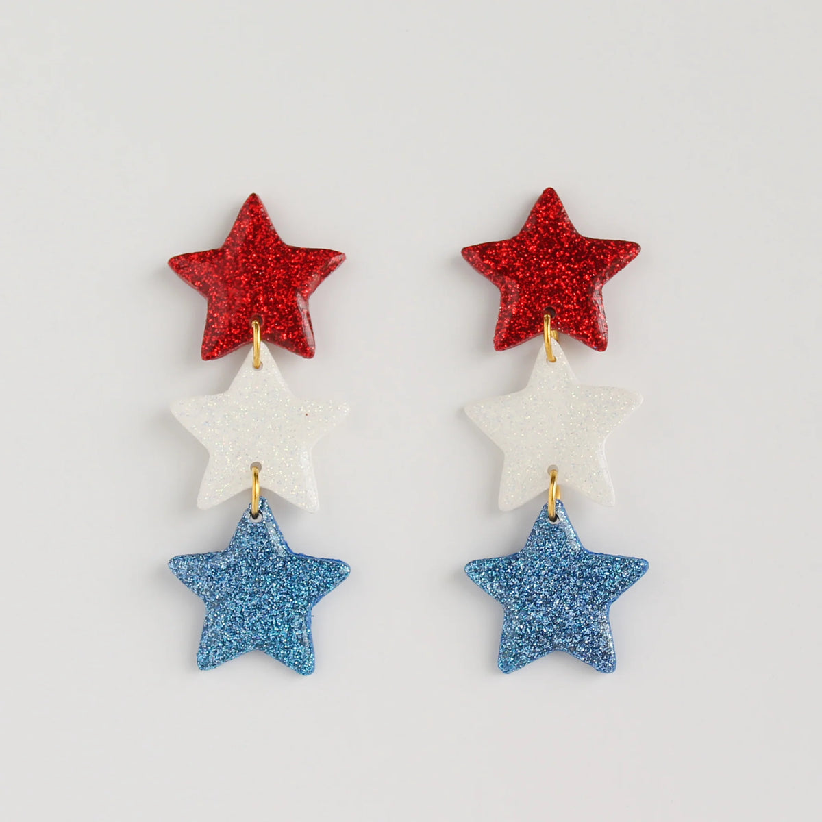 Izzy Red White Blue Star Earrings – Lucy Rose