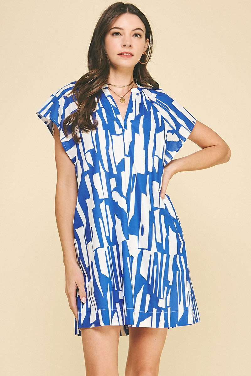 Blue/White Marvin Dress – Lucy Rose