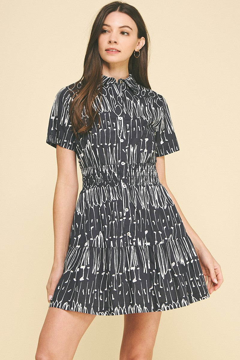 Navy/White Vivian Dress – Lucy Rose
