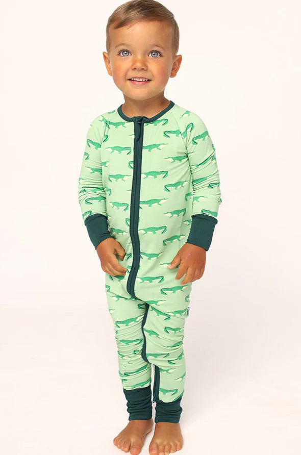 Green Alligator Bamboo Sleeper – Lucy Rose
