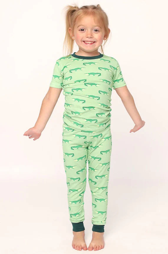 Green Alligator Bamboo PJ Set – Lucy Rose