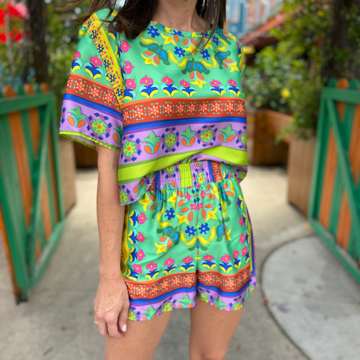 Green/Purple Mia Top – Lucy Rose