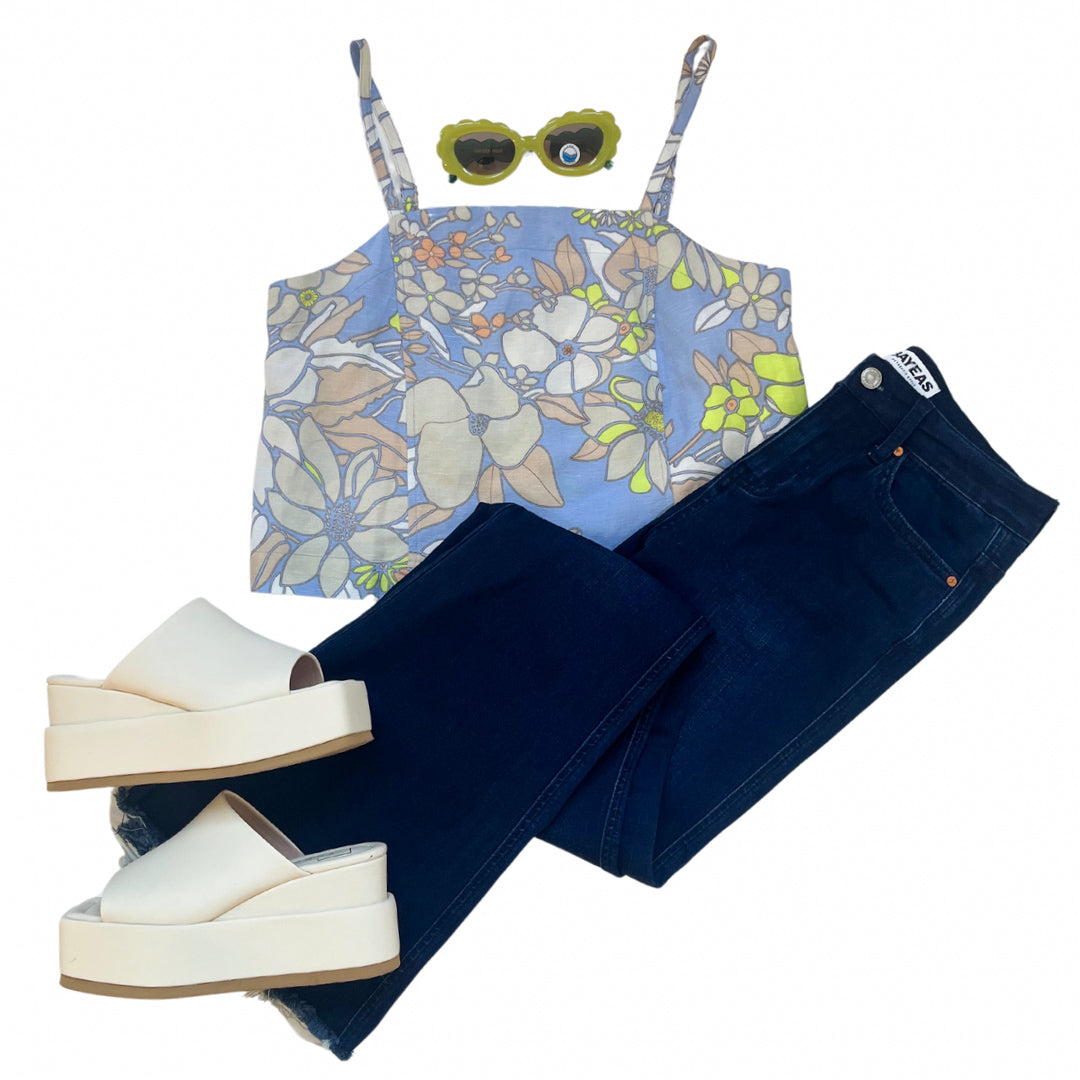 Blue Floral Suni Top – Lucy Rose