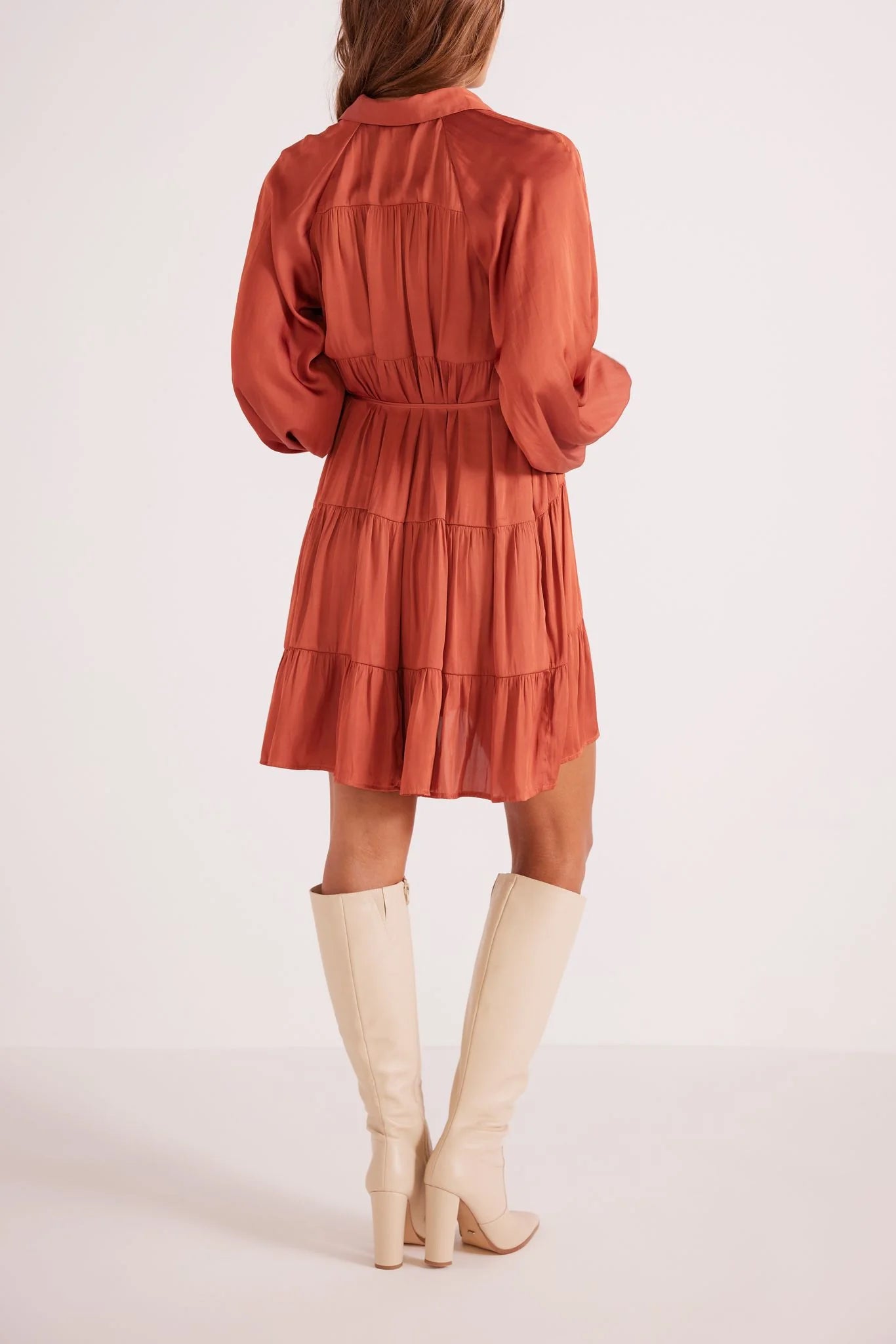 Rust Hannah Tiered Mini Dress – Lucy Rose