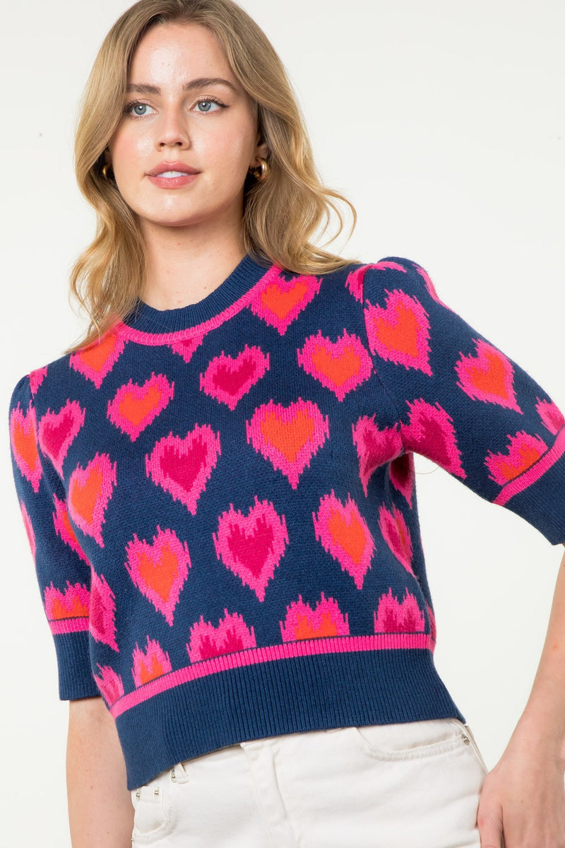 Navy Heather Top – Lucy Rose