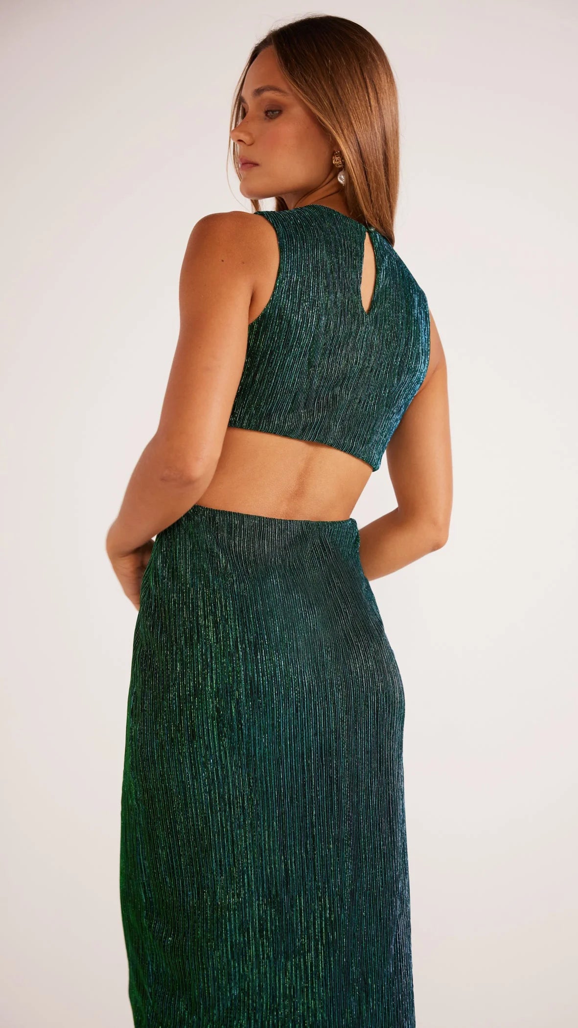 Emerald Astrid Cutout Midi Dress – Lucy Rose