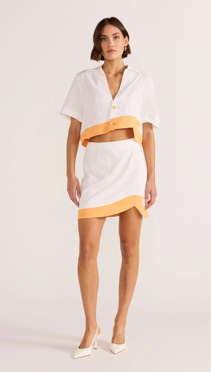 White/Orange Alora Top – Lucy Rose