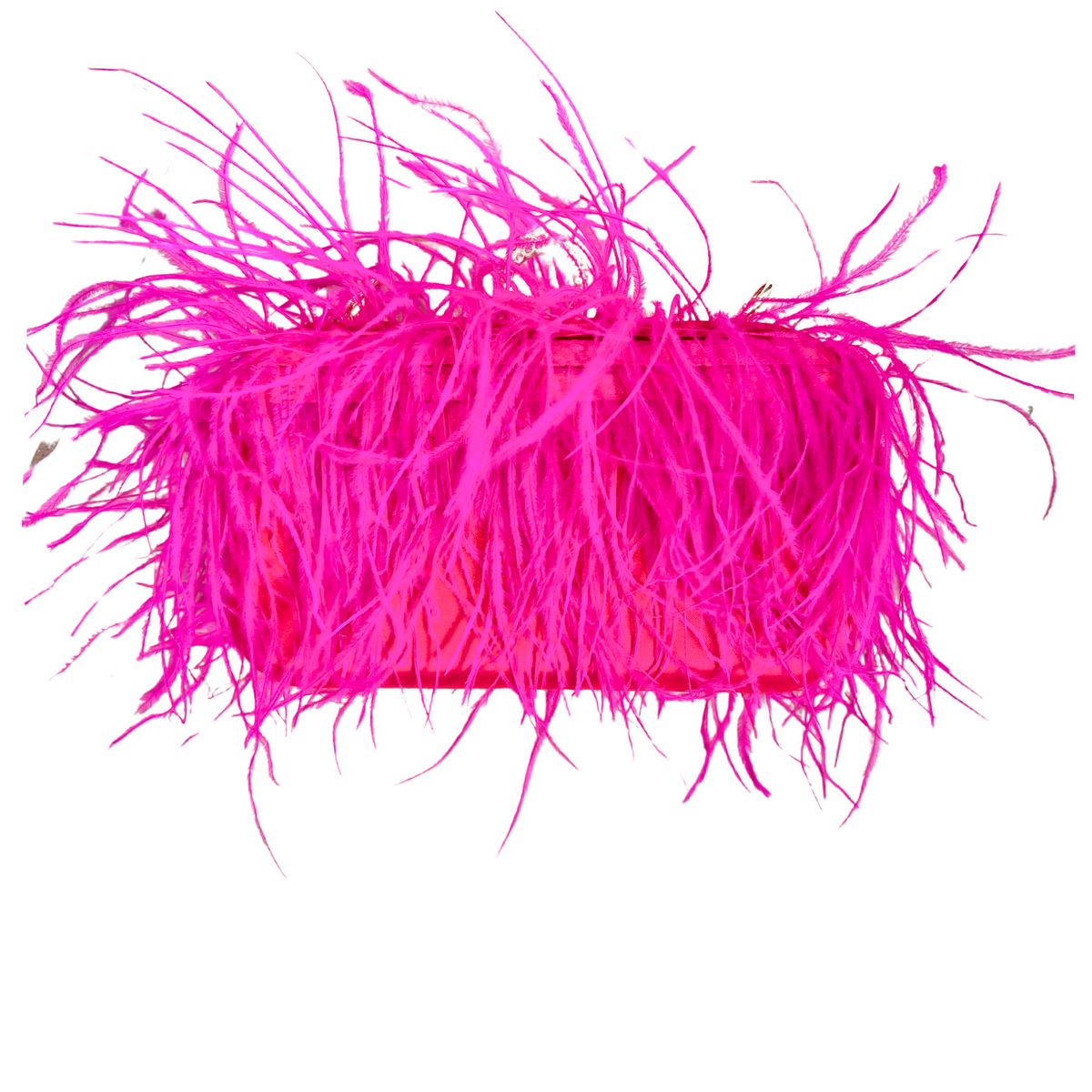 Fuchsia Feathers Evening Clutch – Lucy Rose