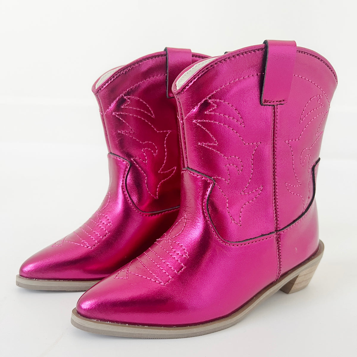 Hot Pink Metallic Big Kids Boots – Lucy Rose