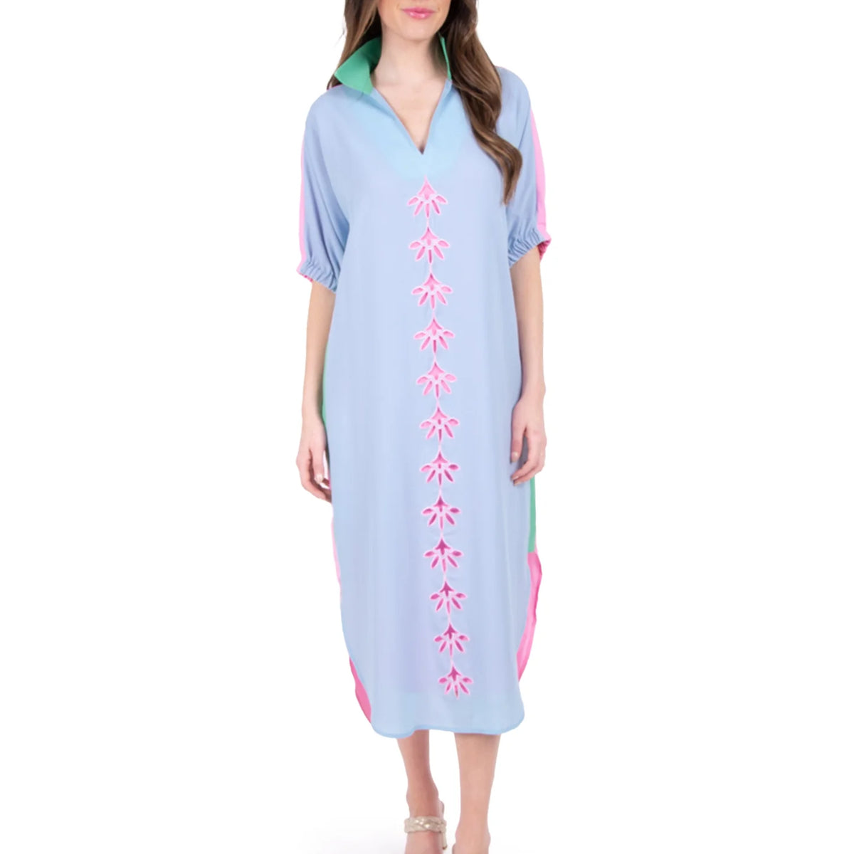 Guava Colorblock Poppy Caftan – Lucy Rose