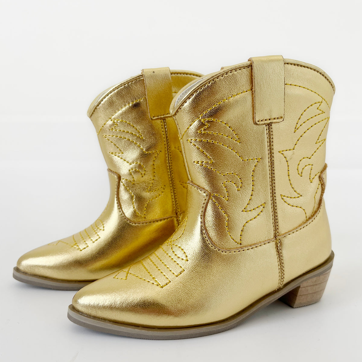 Gold Metallic Big Kids Boots – Lucy Rose