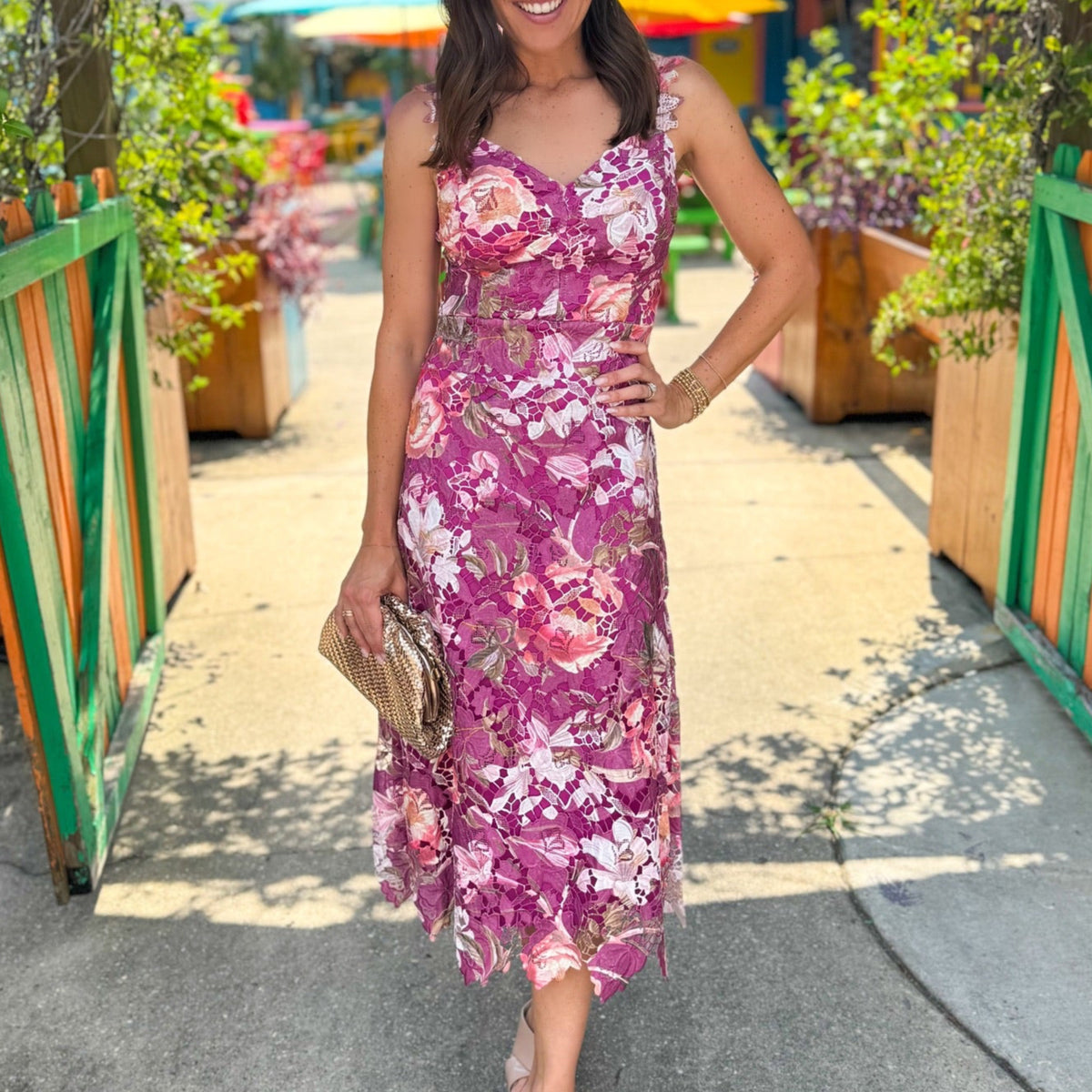 Magenta Floral Prudence Dress – Lucy Rose