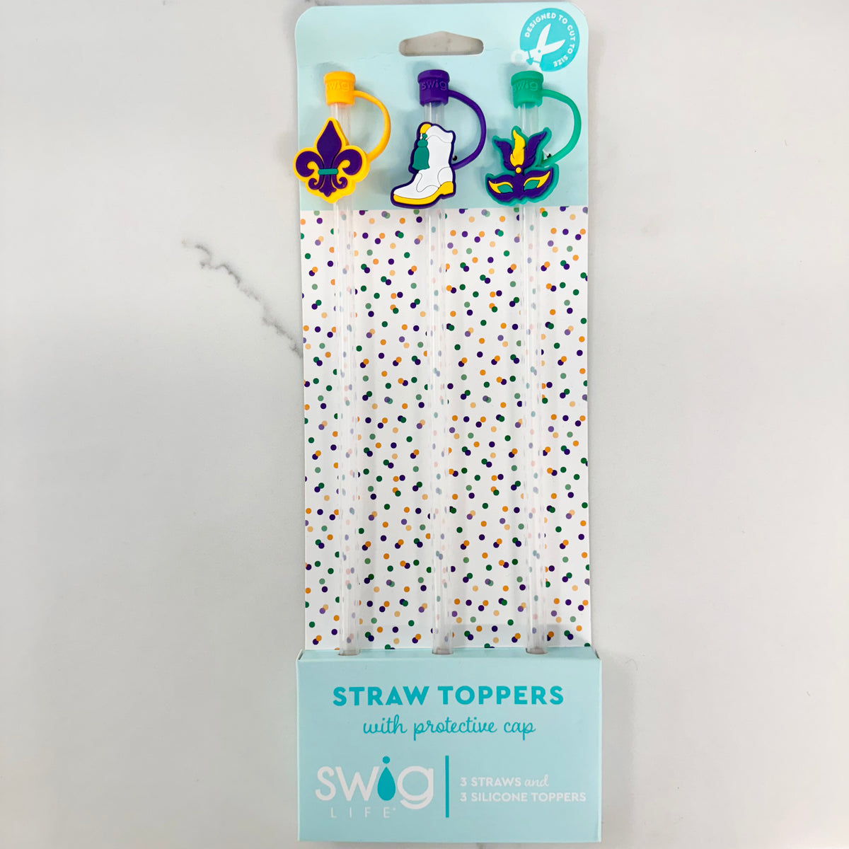 Mardi Gras Straw Topper Set – Lucy Rose