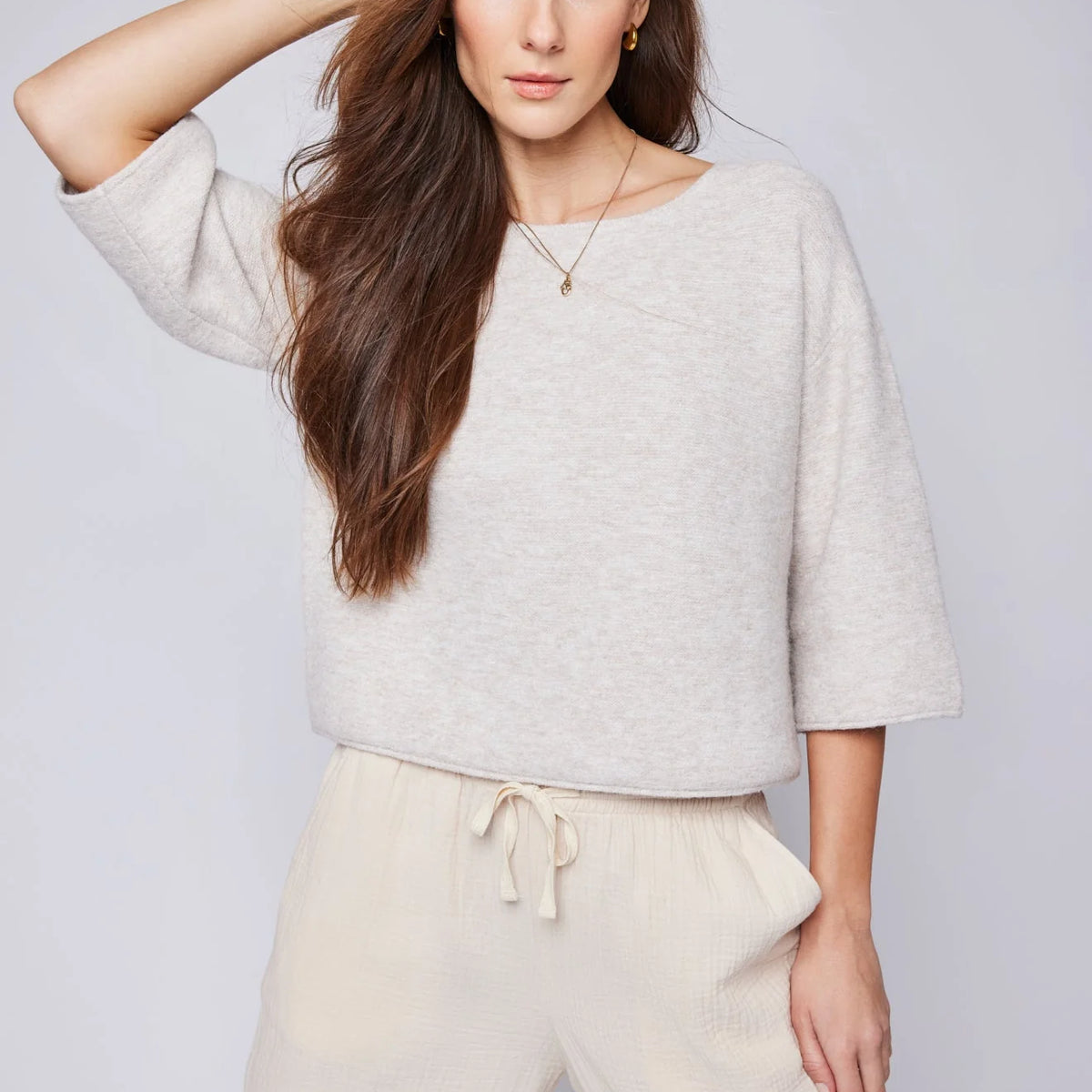 Heather Oatmeal Molly Top – Lucy Rose