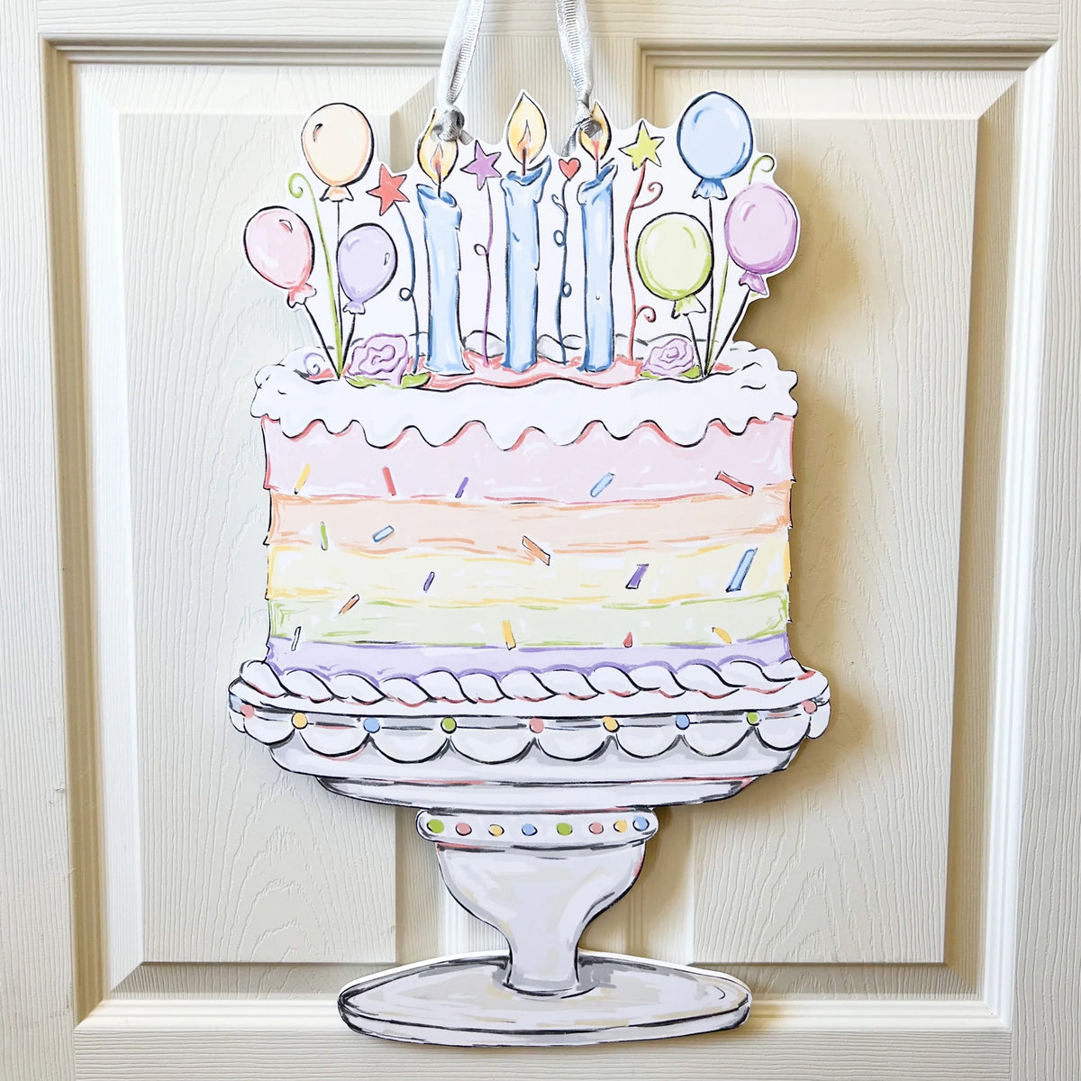 Pastel Birthday Cake Door Hanger – Lucy Rose