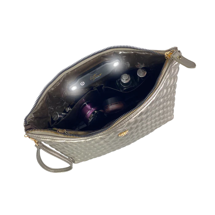 Bronze Quilted Litt Makeup Case – Lucy Rose