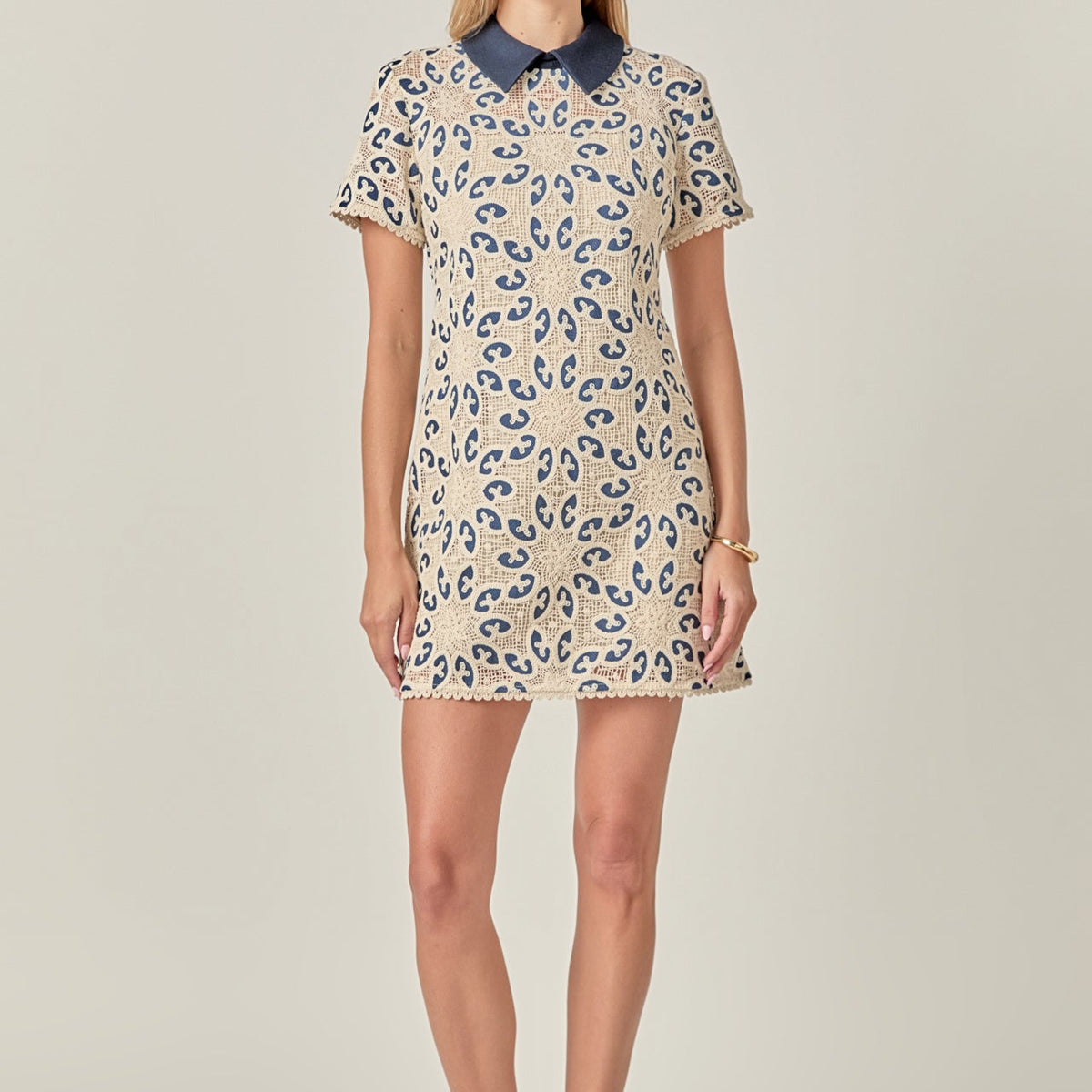 Natural\Navy Colette Dress – Lucy Rose