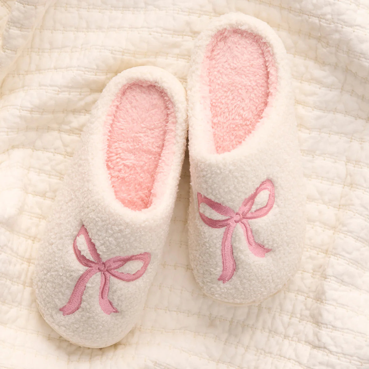 Pink Bow Slippers – Lucy Rose