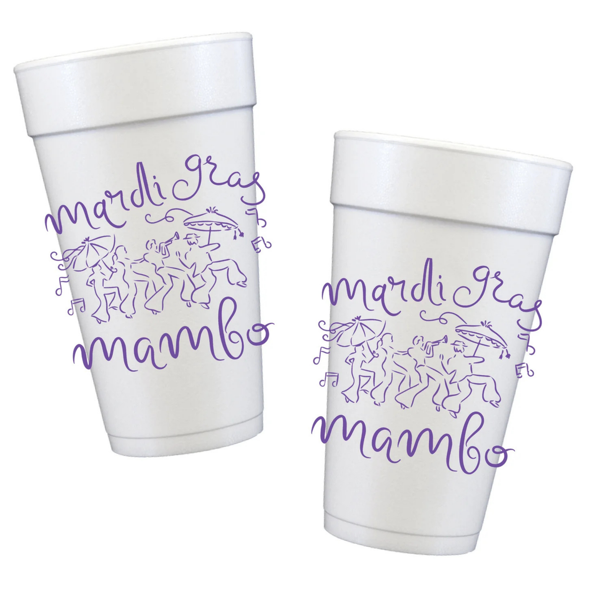 Mardi Gras Mambo Styrofoam Cups – Lucy Rose