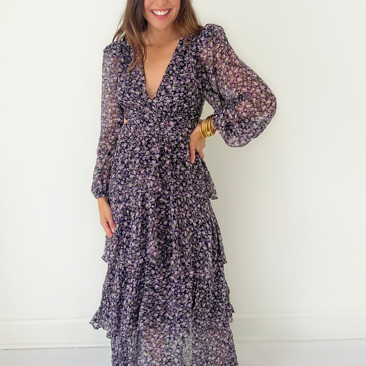 Purple Ditsy Anora Dress – Lucy Rose