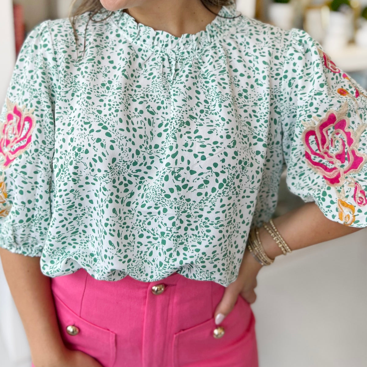 Green Kellen Top – Lucy Rose