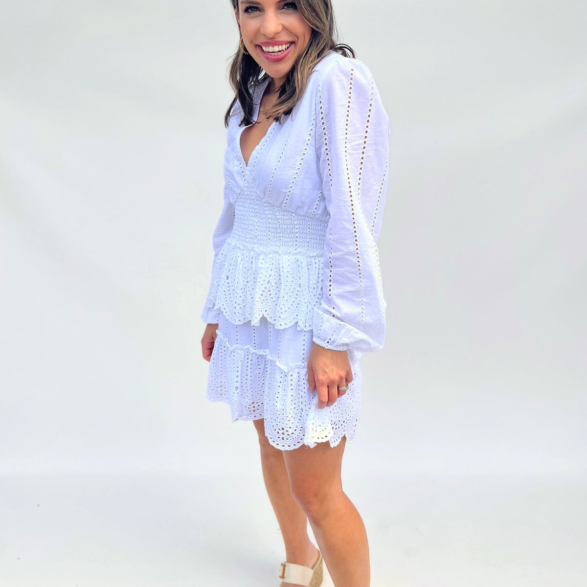 Optic White Raquelle Dress – Lucy Rose