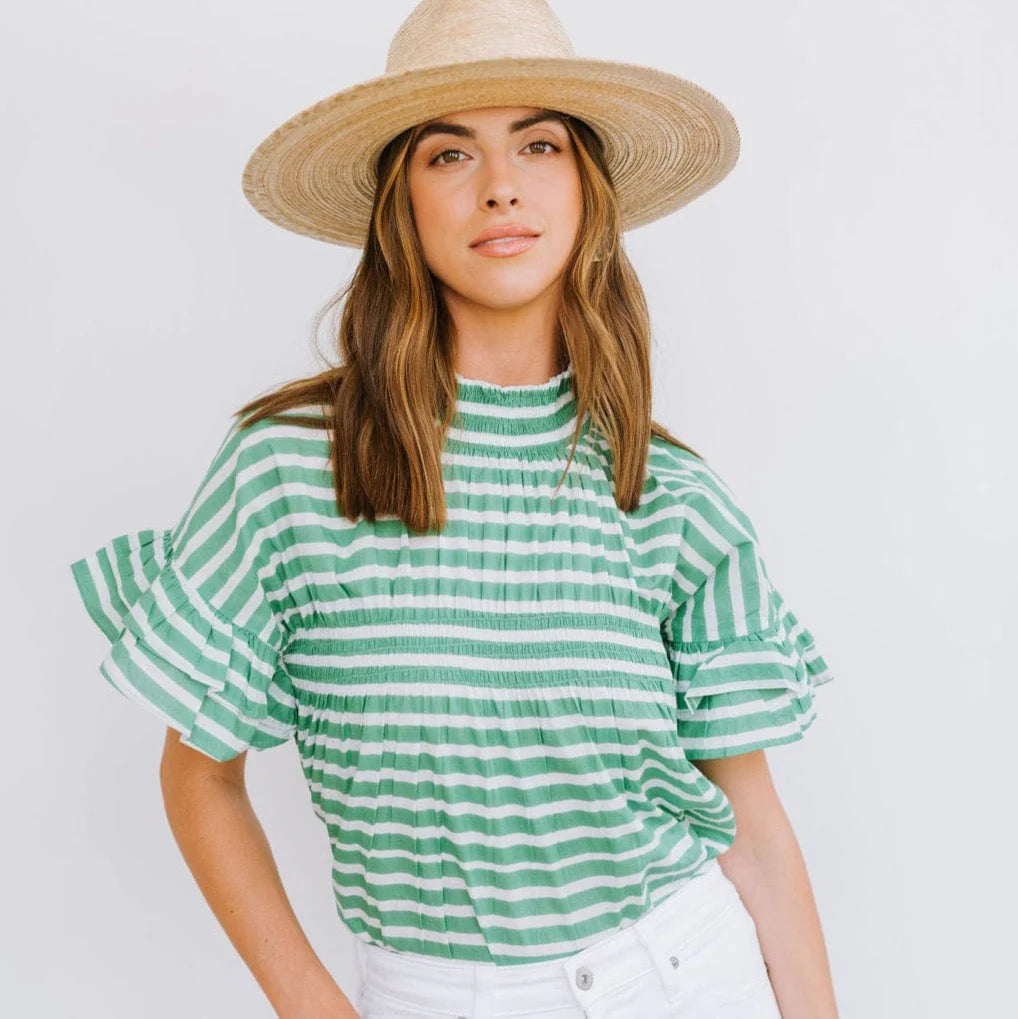Green/White Addison Top – Lucy Rose