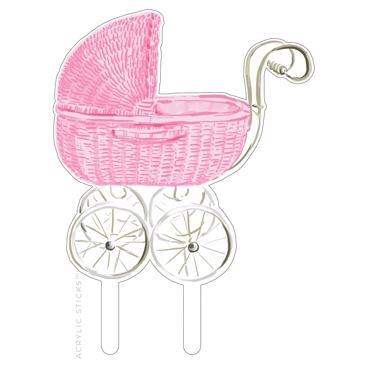It's A Girl Stroller Cake Topper – Lucy Rose