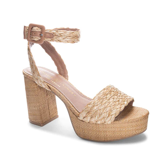 Tan Truett Straw Heel – Lucy Rose