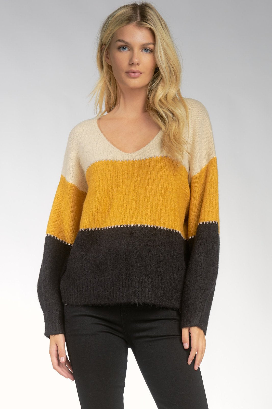 Stone/Gold Macie Sweater – Lucy Rose