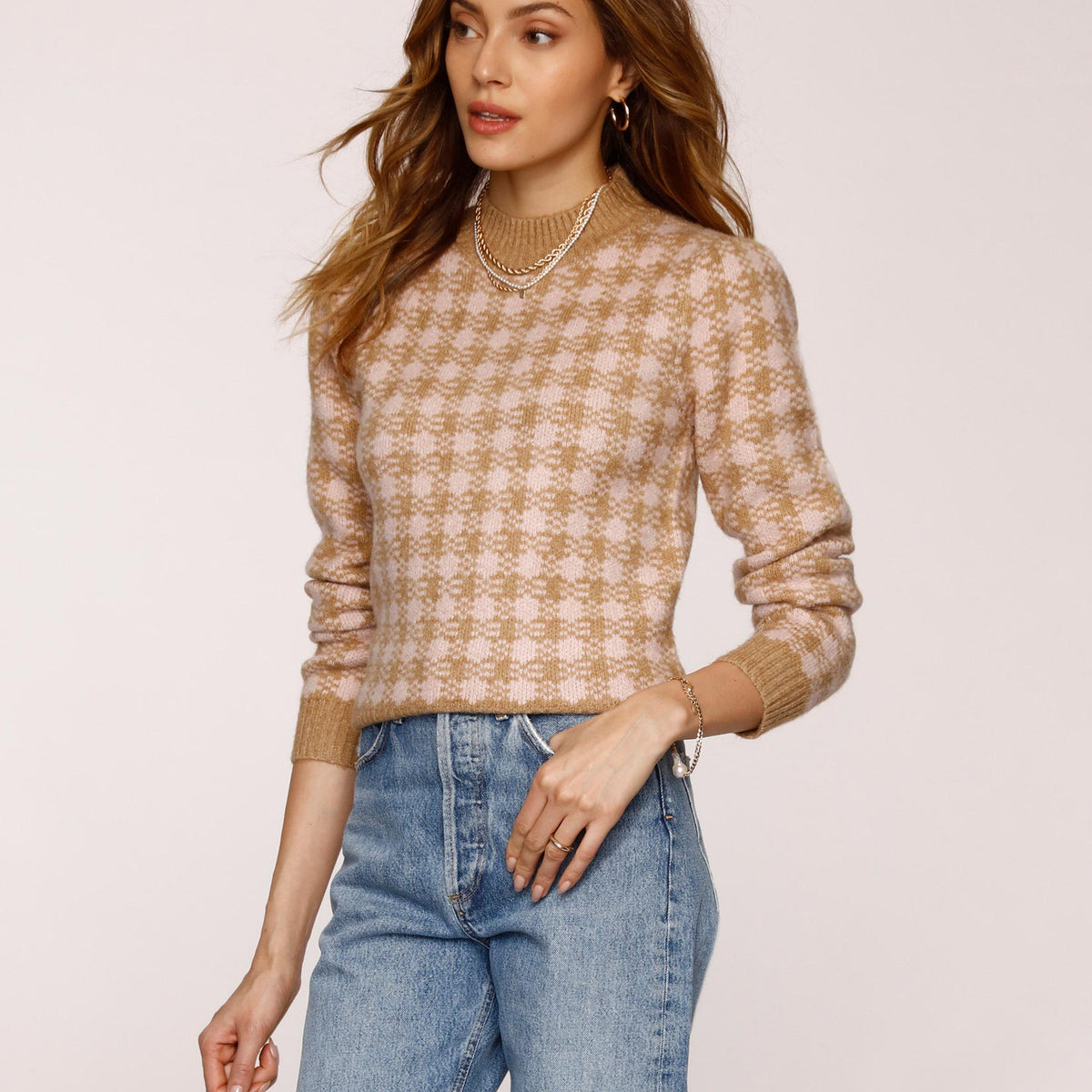Lilac Knit Mock Neck Jodene Sweater – Lucy Rose
