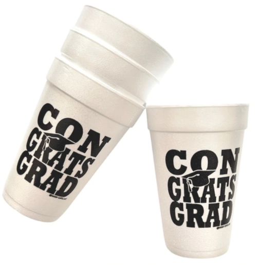 Congrats Grad Styrofoam Cups Sleeve – Lucy Rose