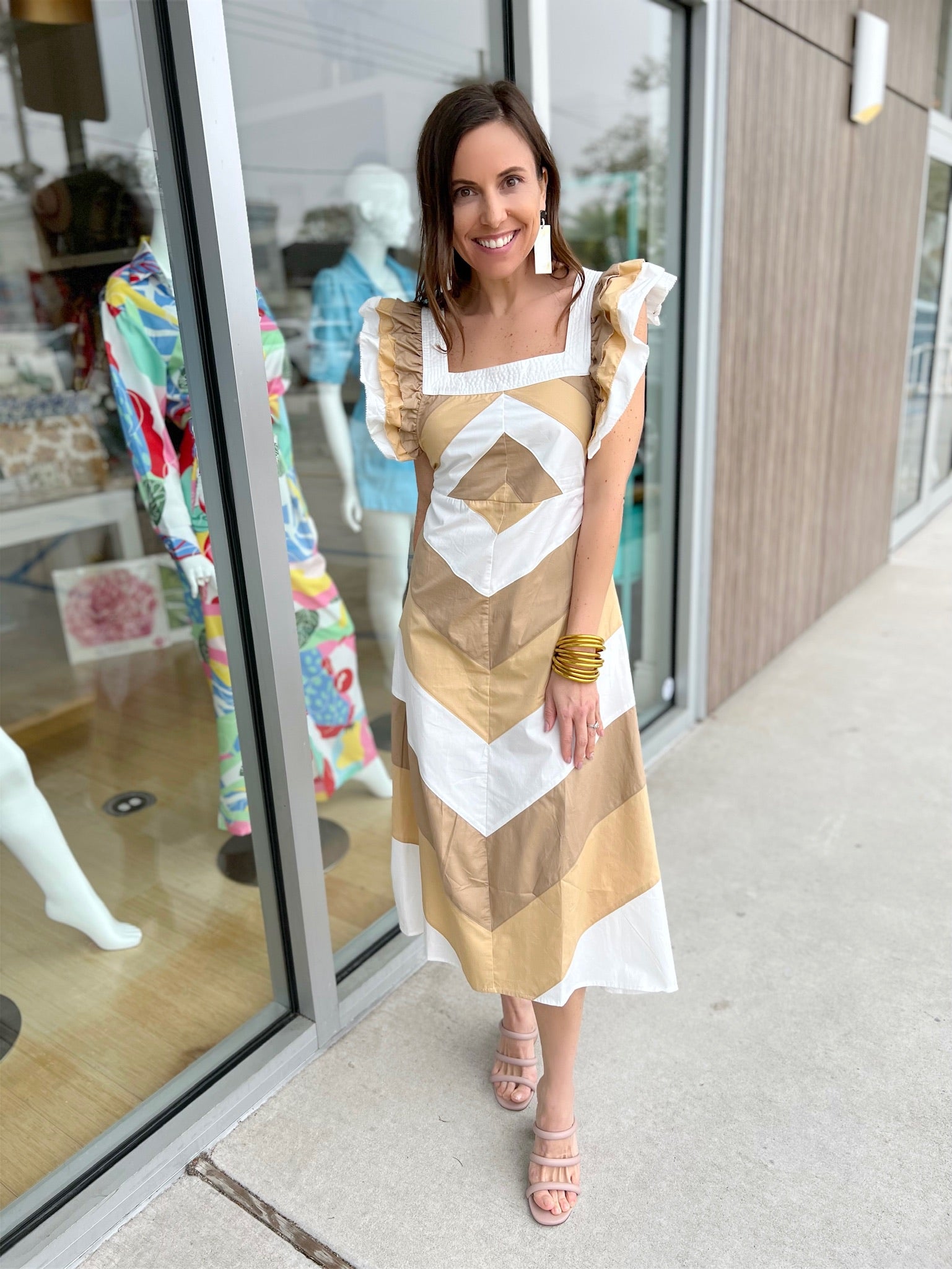 Multi Stripe Eze Midi Dress – Lucy Rose