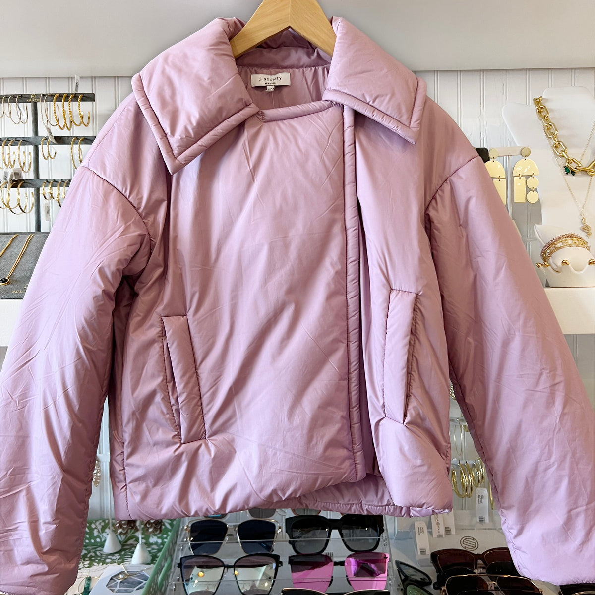 Thistle Cropped Puffer Jacket – Lucy Rose